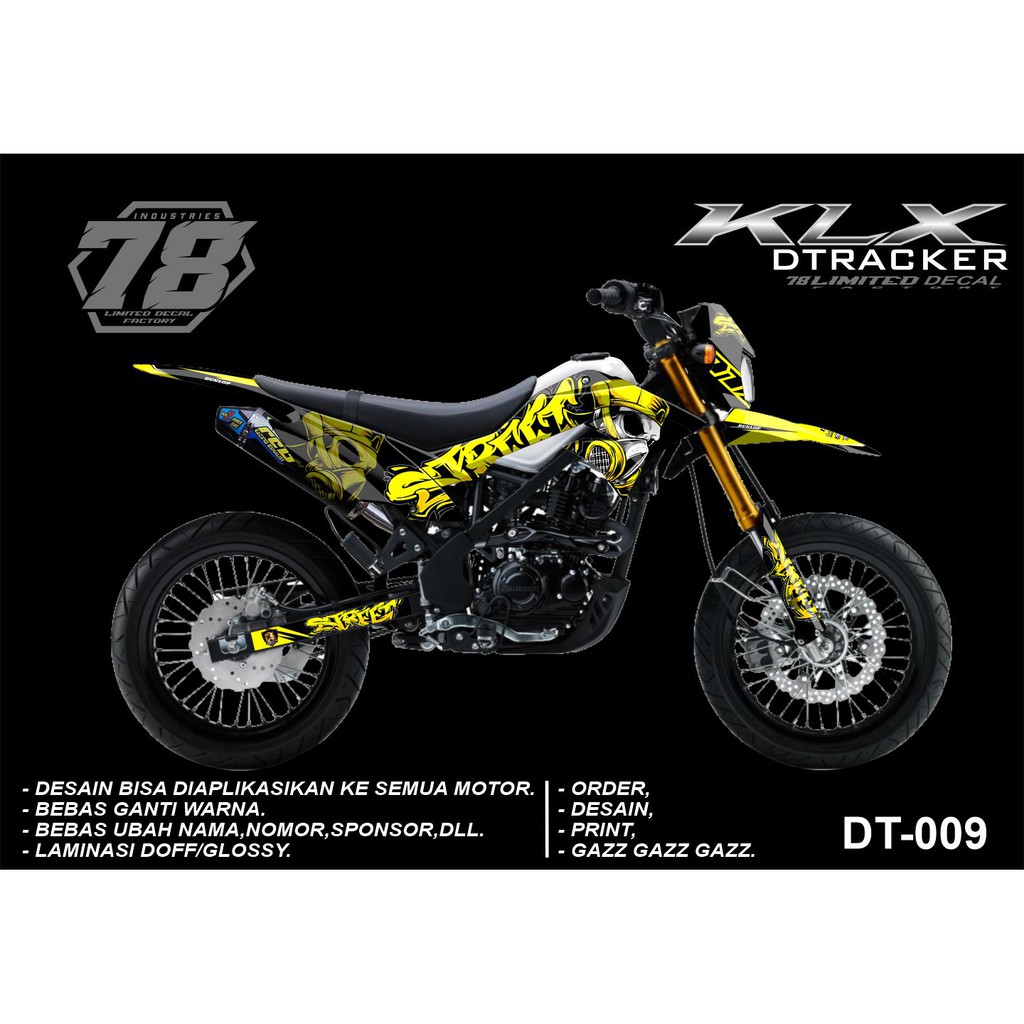Jual Decal Sticker Kawasaki Dtracker Fullbody-Stiker Dekal Dracker ...