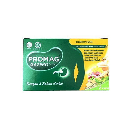 Jual Promag Gazero Obat Herbal Untuk Gangguan Lambung Box Isi 6 Sachet ...