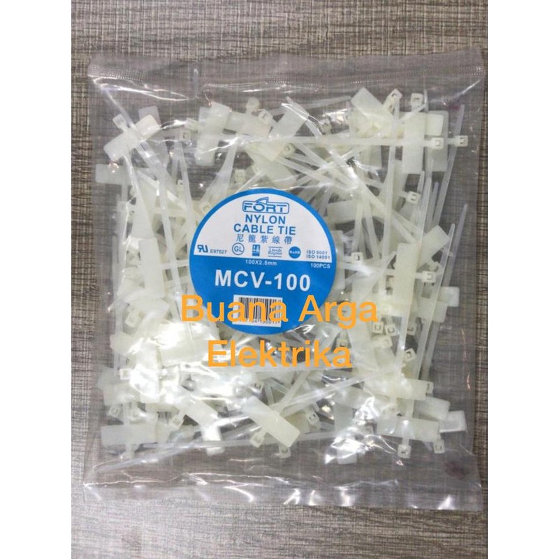 Jual MCV 100 FORT Kabel Ties/ Cable Marker Tie Bendera MCV-100/ 10cm ...