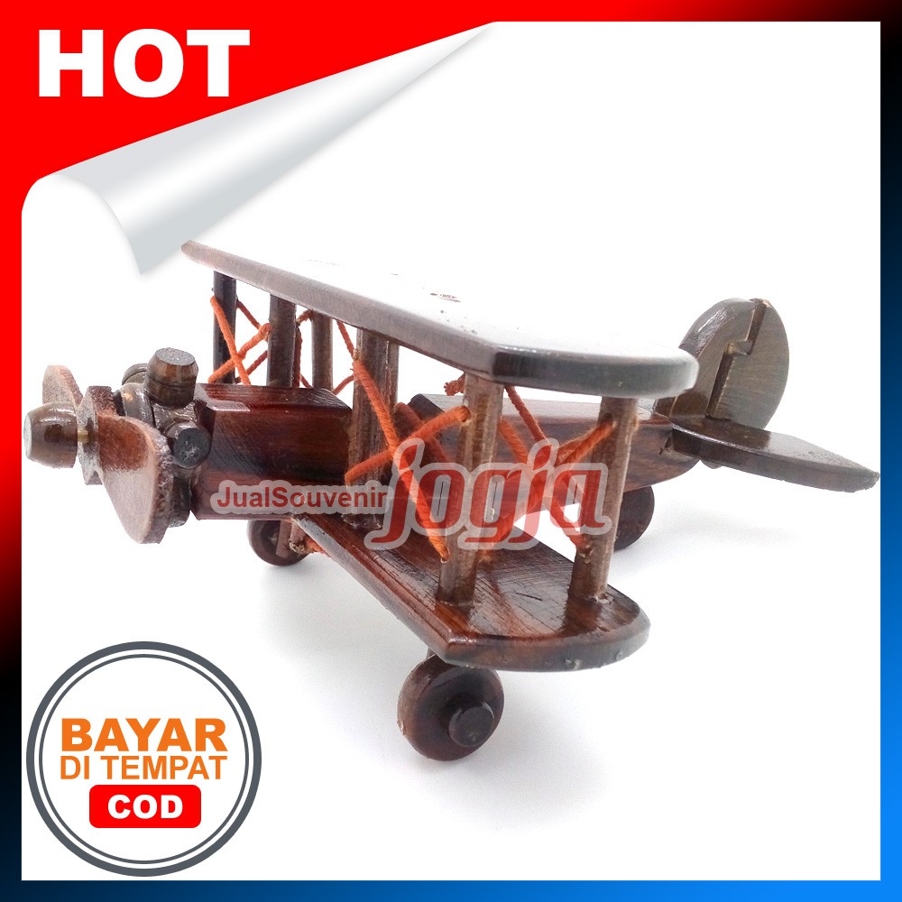 Jual Miniatur Pesawat Capung Kayu 21x18x9 cm Unik Dari Jogja | Shopee ...