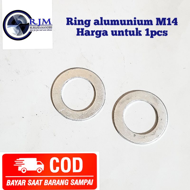 Jual Ring alumunium M14 harga untuk 1biji cocok untuk ring baut tutup ...