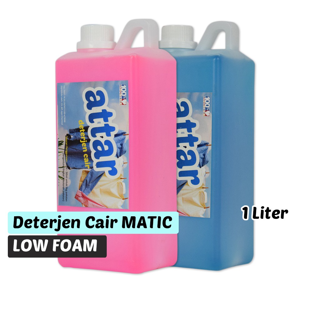 Jual Deterjen Cair MATIC LOW FOAM ATTAR -1 Liter - Detergen Laundry ...