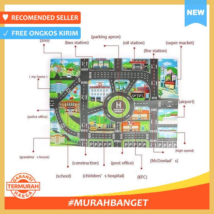 Jual PETA MAINAN MOBIL MOBILAN ANAK ROAD CITY MAP HOT WHEELS TRACKING ...