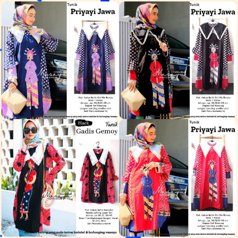 Jual tunik priyayi Jawa// blouse etnik ory masayu | Shopee Indonesia