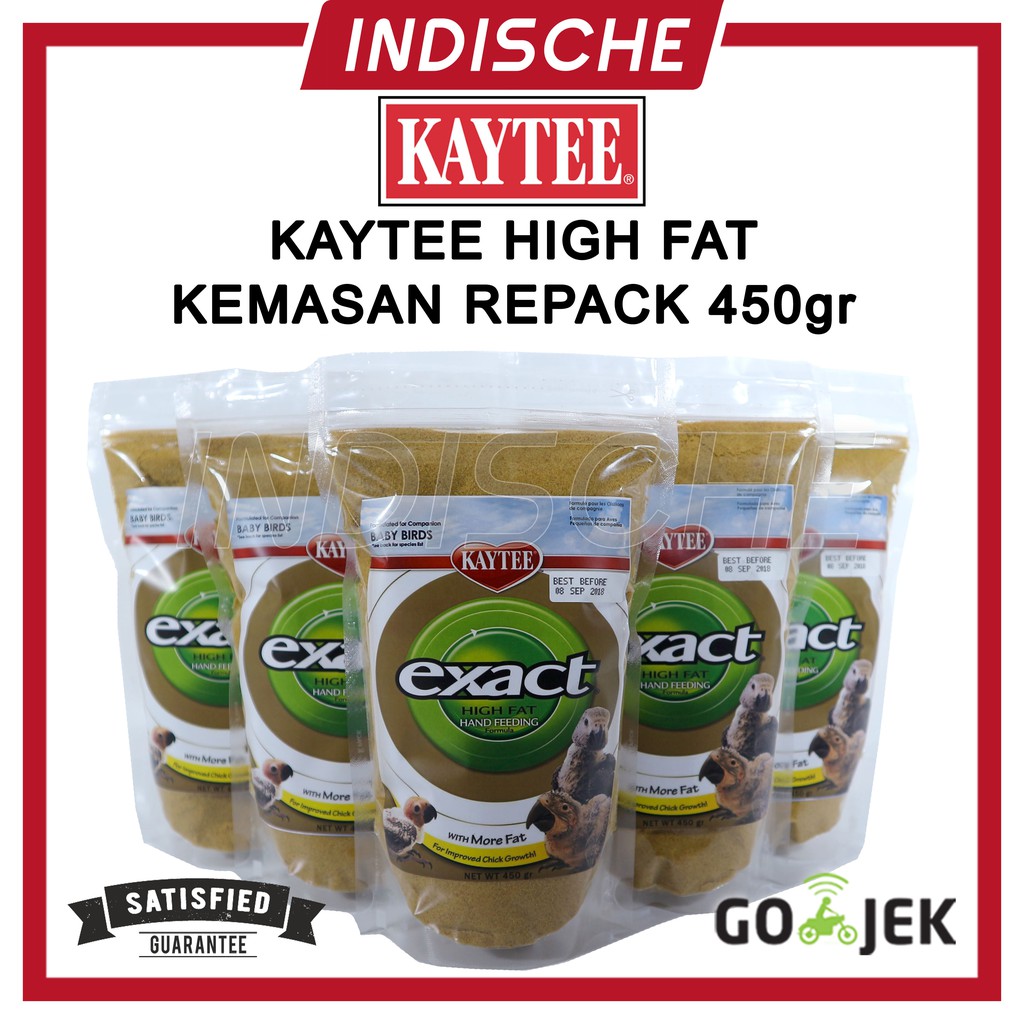 Jual Kaytee Exact High Fat Hand Feeding Formula For Parrot REPACK 450 ...