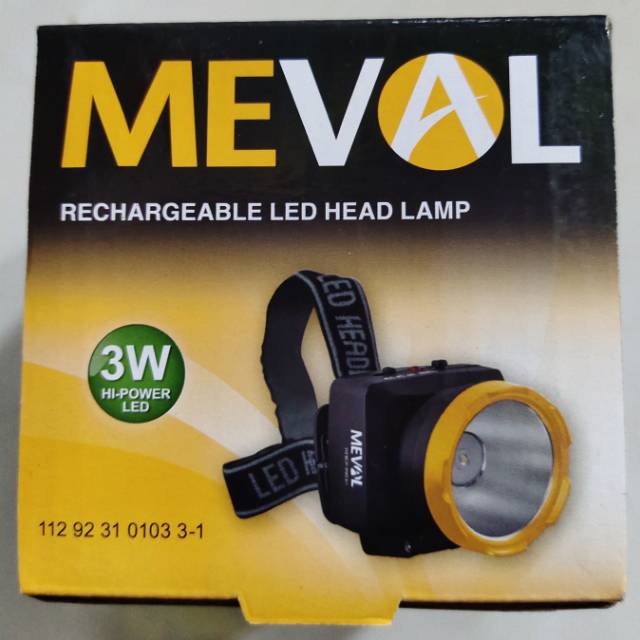 Jual Rechargeable Led Head Lamp Meval 3 & 5 watt | Shopee Indonesia