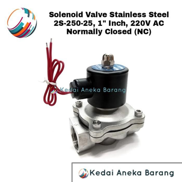 Jual Solenoid Valve 1 1/4" Inch Stainless Steel 220V AC 220VAC NC 2S-350-35 | Shopee Indonesia