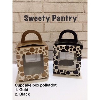 Jual Dus Cupcake / Box Cupcake / Kemasan Cupcake Type Polkadot ...