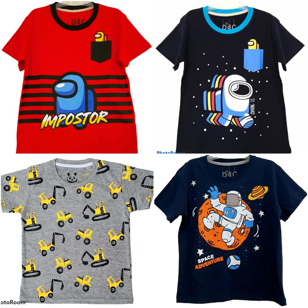 baju kaos anak laki-laki karakter ROKET ROCKET ASTRONOT UFO PESAWAT AIR ...