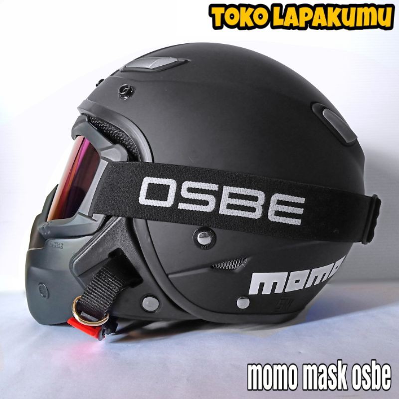 Jual Helm Jpn momo google mask osbe retro japstyle | Shopee Indonesia