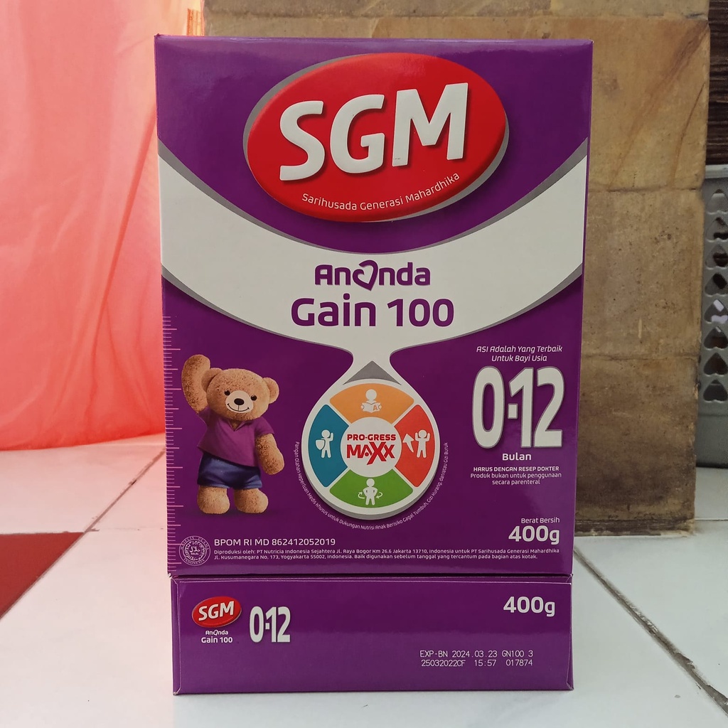 Jual SGM GAIN 100 USIA 0-12 BULAN(400 GRAM) | Shopee Indonesia