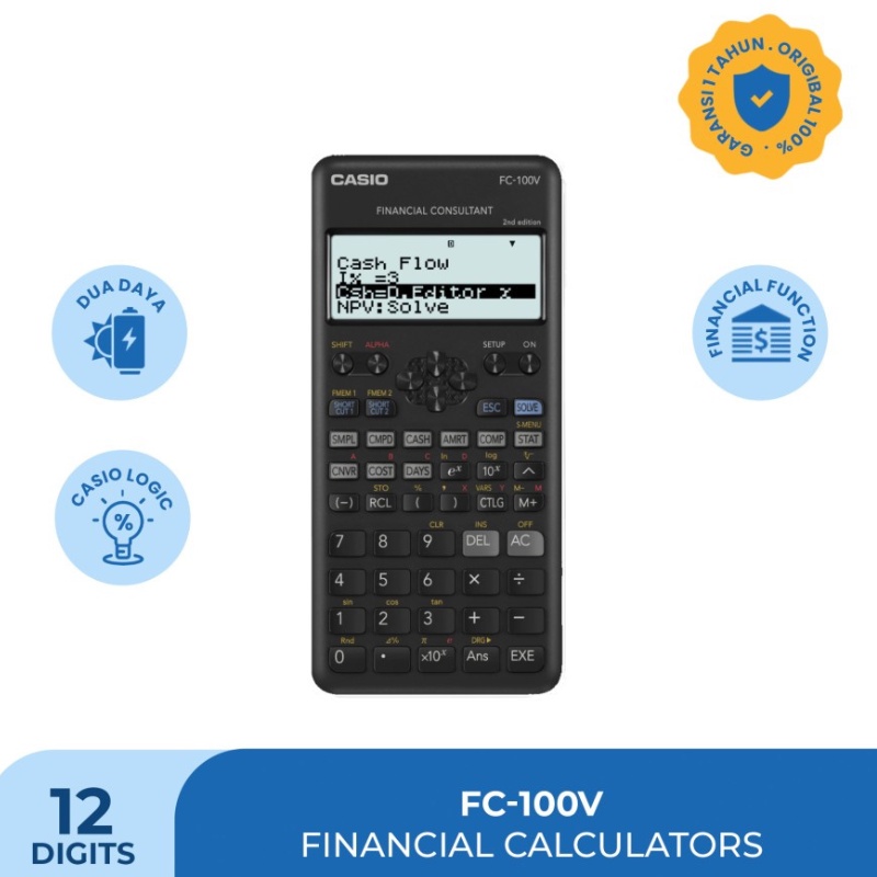 Jual STATIONERY HAUL- Kalkulator Financial Keuangan FC-100V | Shopee ...