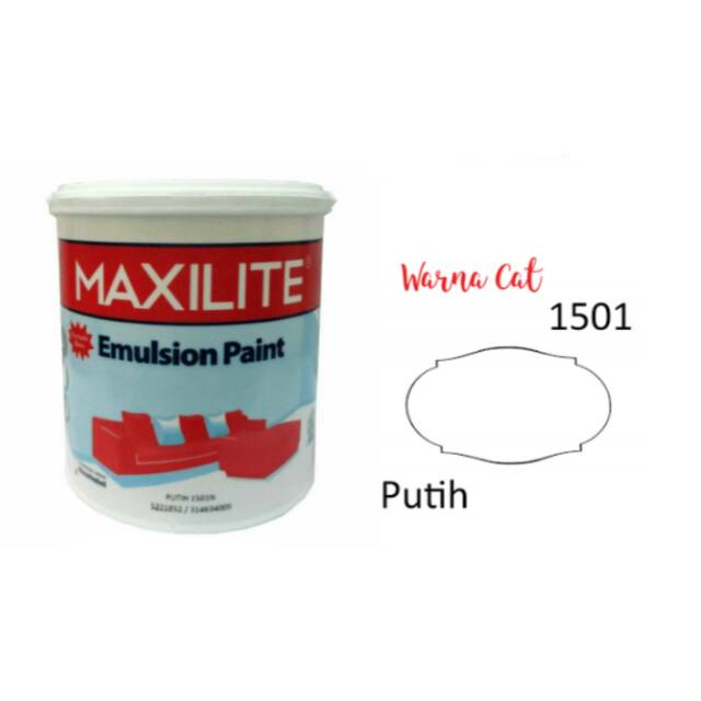 Jual MAXILITE WHITE READY 1501 (CAT MAXILITE PUTIH GALON) | Shopee ...