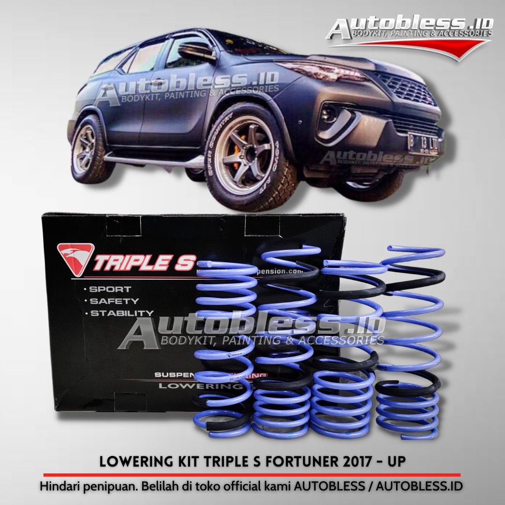 Jual Per Lowering Kit Triple S untuk Toyota Fortuner VRZ not Tein ...