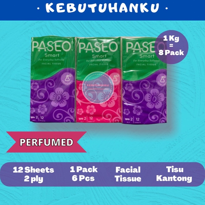 Jual PASEO Tisu Wajah Kecil Hanky ISI 6 Pcs 12 Lembar Sheet Tissue ...