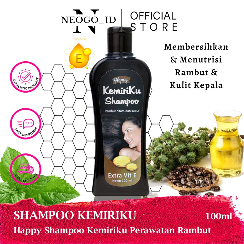 Jual Happy Shampoo Kemiriku Perawatan Kecantikan Rambut 100ml OriginaL ...