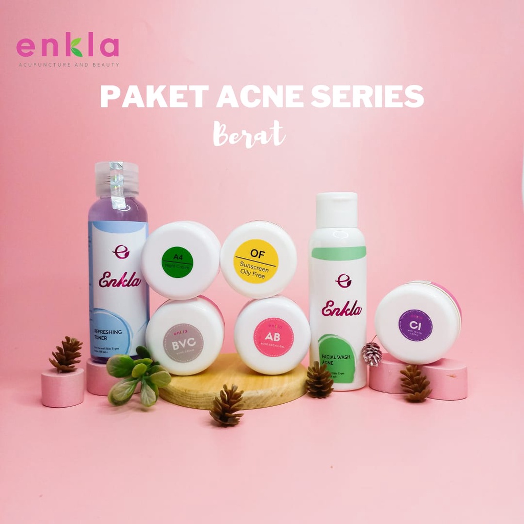 Jual Paket Cream Jerawat/ Enkla Acne series (BERAT) | Shopee Indonesia