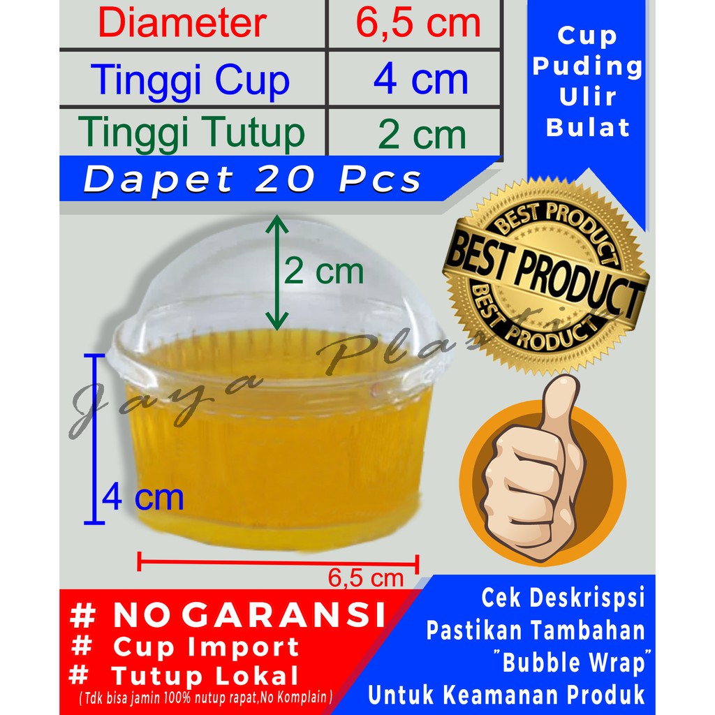 Jual CUP PUDING ULIR BULAT / CH-25 ( NO GARANSI ) | Shopee Indonesia