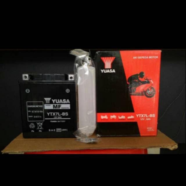 Jual Aki Motor PIAGGIO GILERA / ET4 / LIBERTY YUASA YTX7L-BS Original | Shopee Indonesia