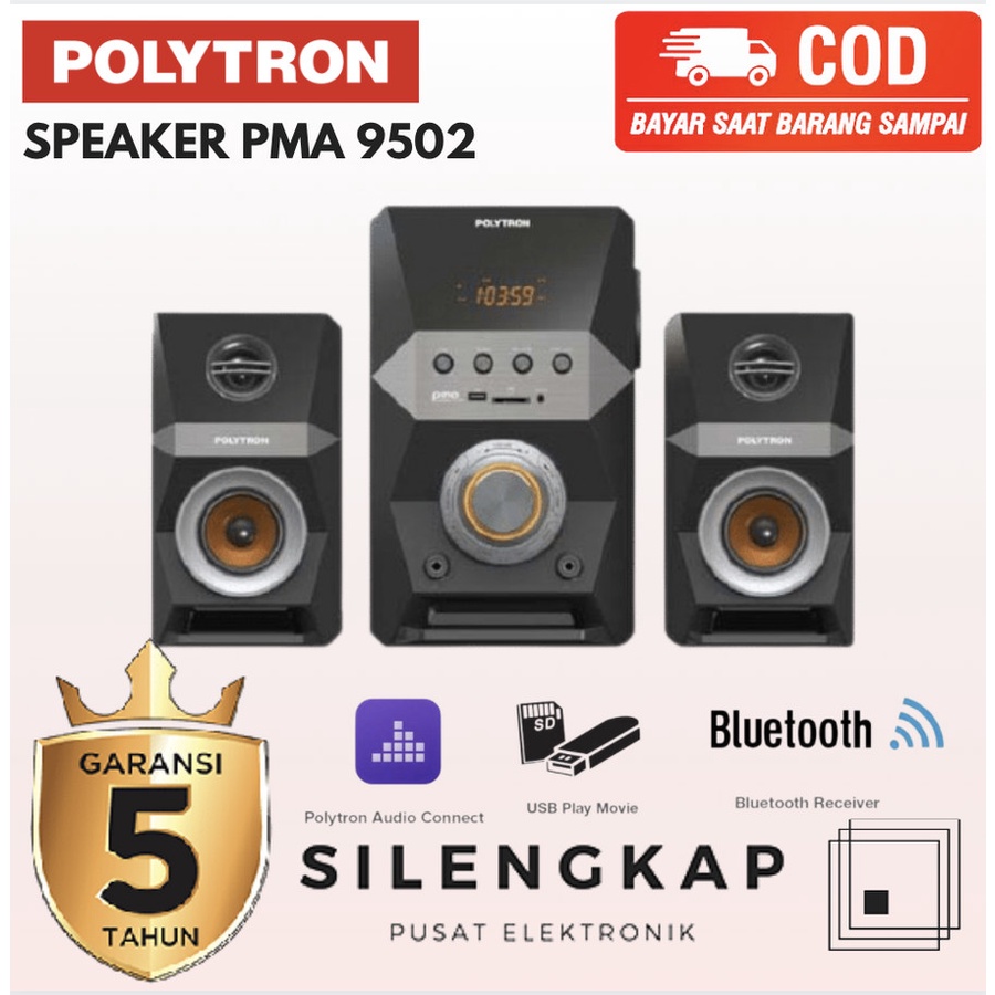 Jual Polytron Pma 9502 Active Speaker With Bluetooth Shopee Indonesia