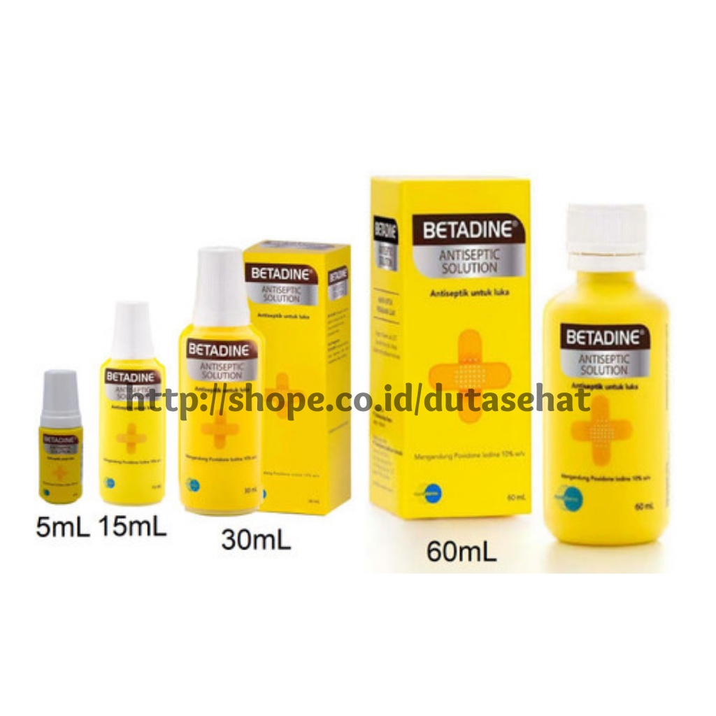 Jual Betadine Solution 5 Ml, 15 Ml, 30 Ml, 60 Ml | Shopee Indonesia