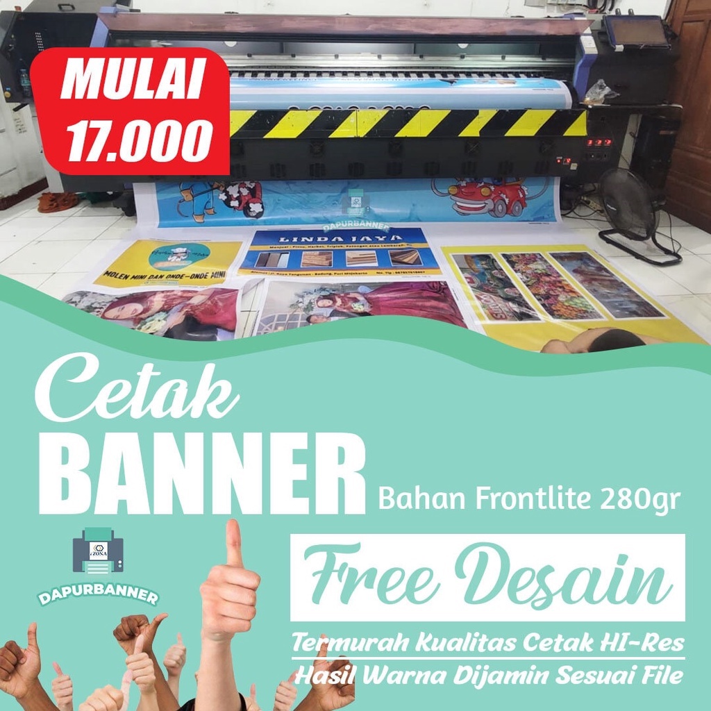 Jual Cetak Banner Frontlite Bahan Flexi 280gr Spanduk Backdrop Custom | Shopee Indonesia