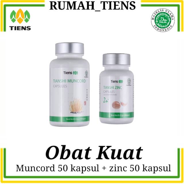 Jual Obat Kuat Herbal Tiens Muncord 50 kapsul + Zinc 50 kapsul ...