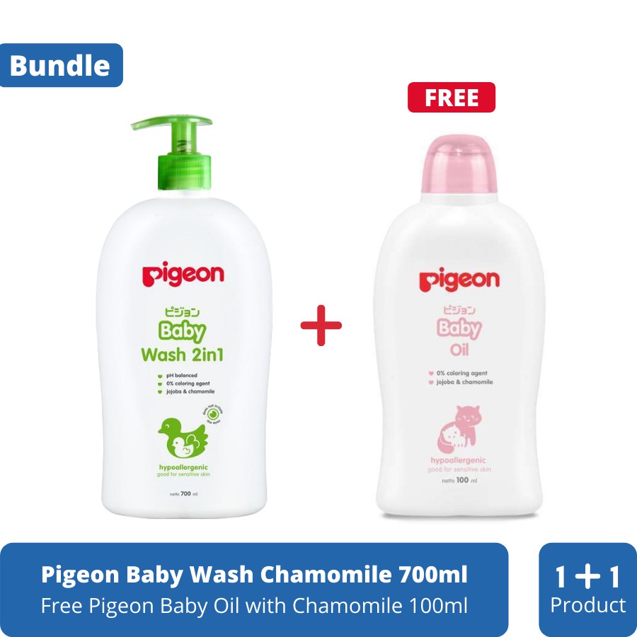 Jual Pigeon Baby Wash 2in1 700ml Botol Pump Sabun Mandi Bayi Merk ...