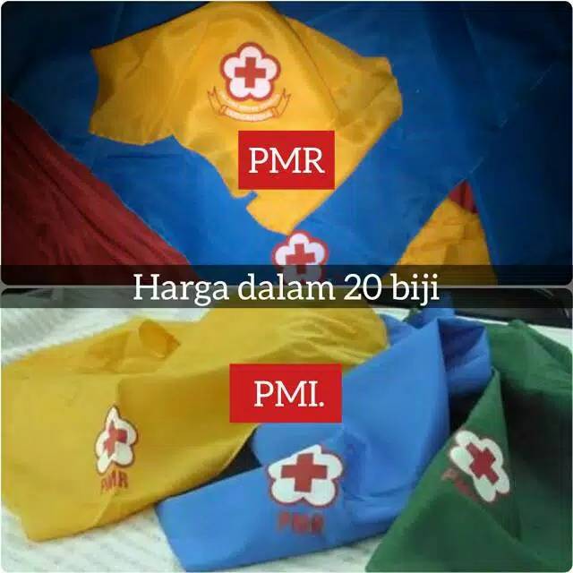 Jual 20 biji slayer PMR,slayer PMI-hasduk PMR-Setangan PMR-palang merah ...