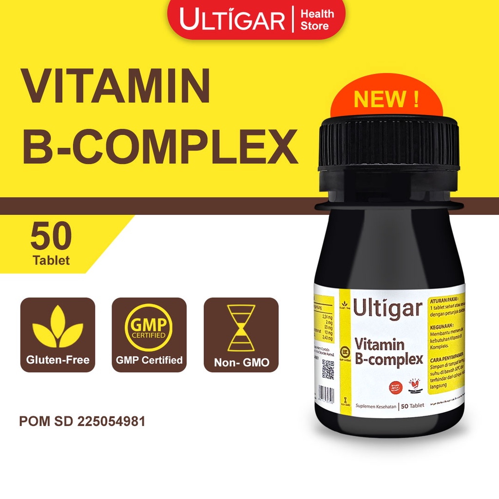 Jual Ultigar Vitamin B-Complex - Botol isi 50 Tablet - Suplemen ...