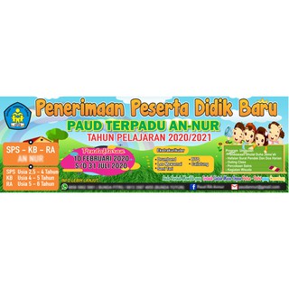 Jual DESAIN/CETAK BANNER PPDB PAUD/RA/KB SD/TK MURAH Indonesia|Shopee Indonesia