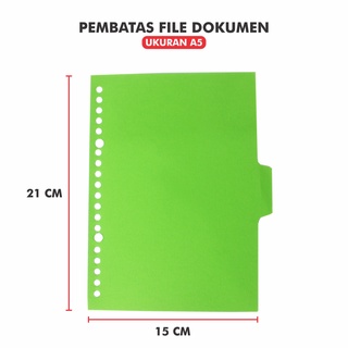Jual Pembatas Binder / Divider Pembatas Kertas Binder Note 20 Lubang ...