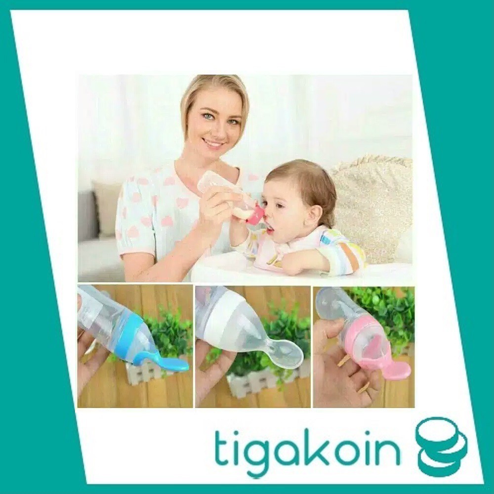 Jual Botol Dot Silicone Sendok Makan Bayi | Shopee Indonesia