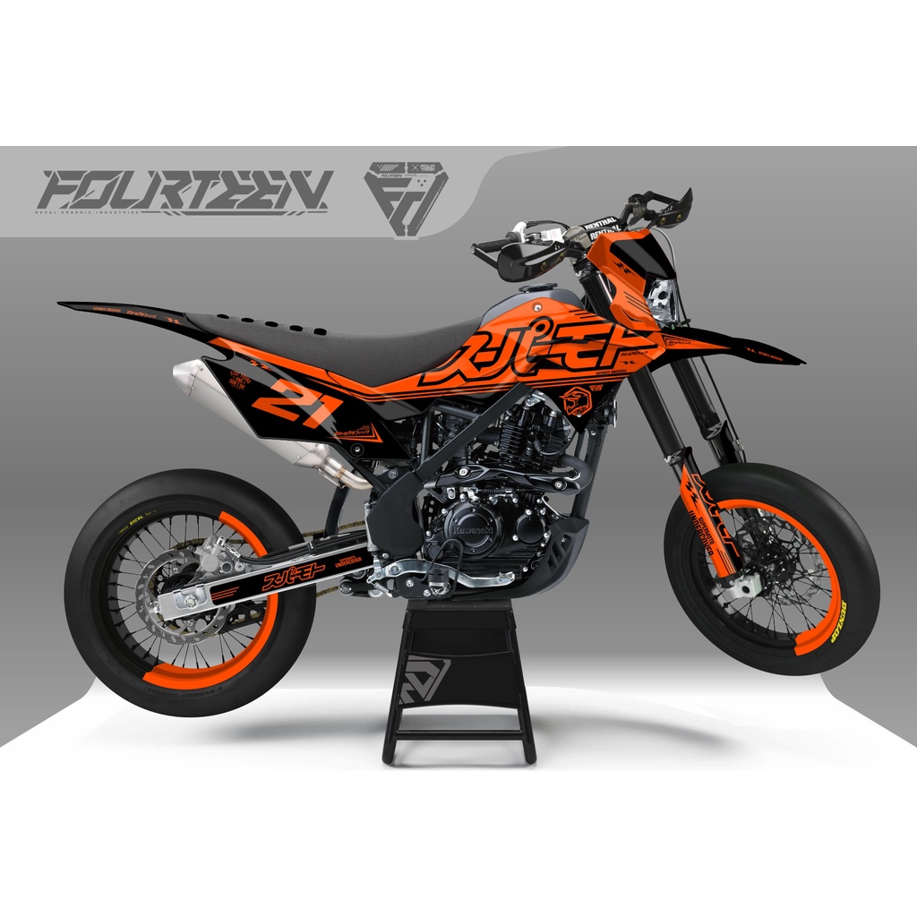 Jual STIKER DECAL DTRACKER SUPERMOTO UNDERCOVER ORANGE OREN | Shopee ...