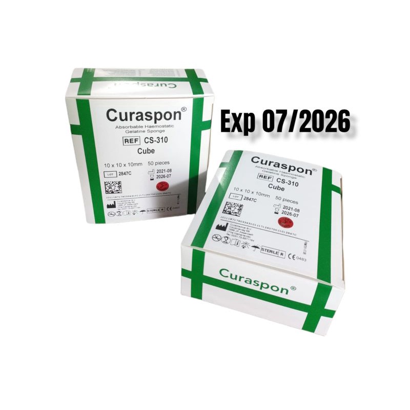 Jual Curaspon Dental Steril ( surgispon hemospon spongostan ) isi 50pcs ...