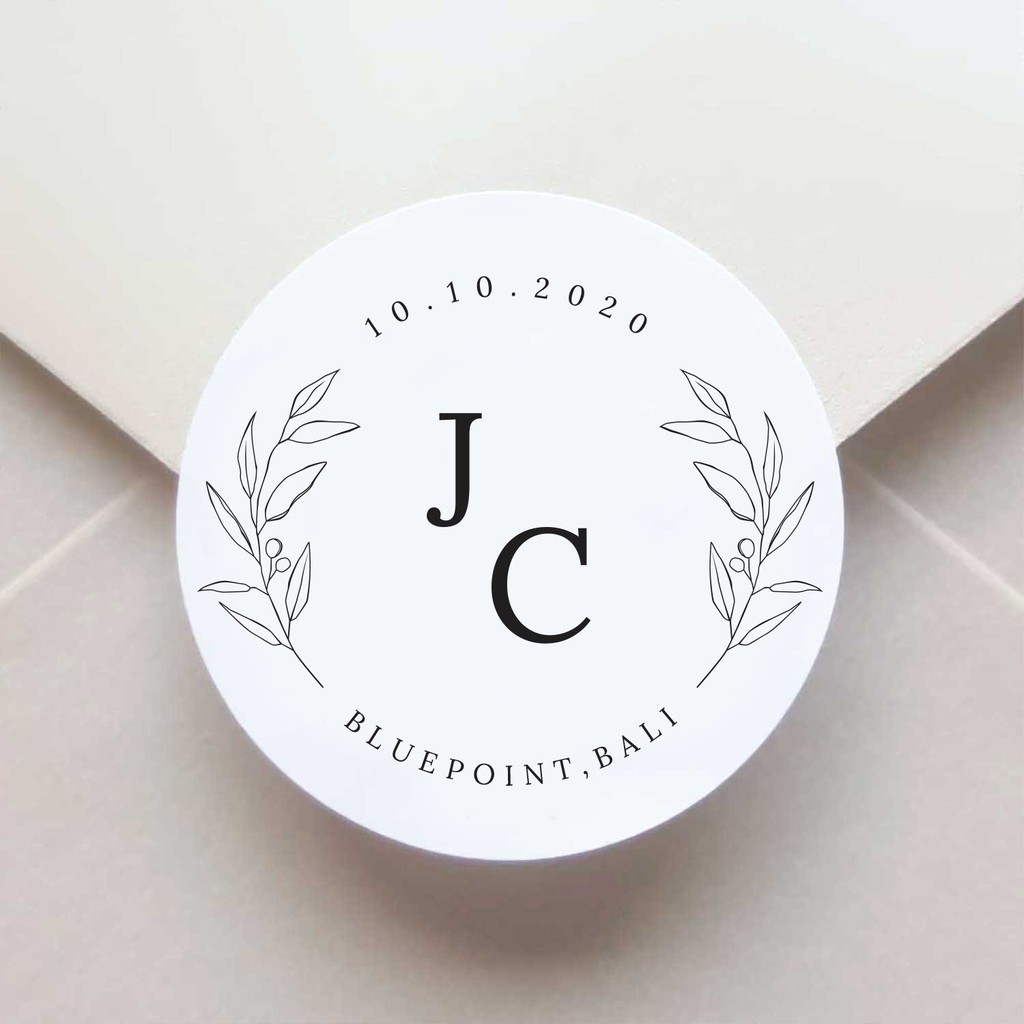 Stiker Undangan, Segel Amplop, Wedding Stickers, Envelope Seals, Custom ...