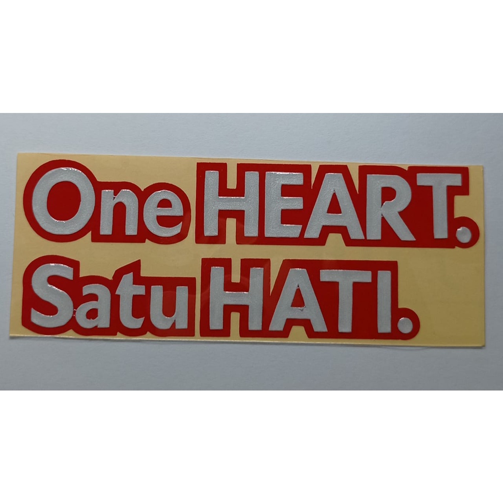 Jual Stiker Timbul/Coating/Emblem/Embos/3D Tulisan One HEART. Satu HATI. | Shopee Indonesia