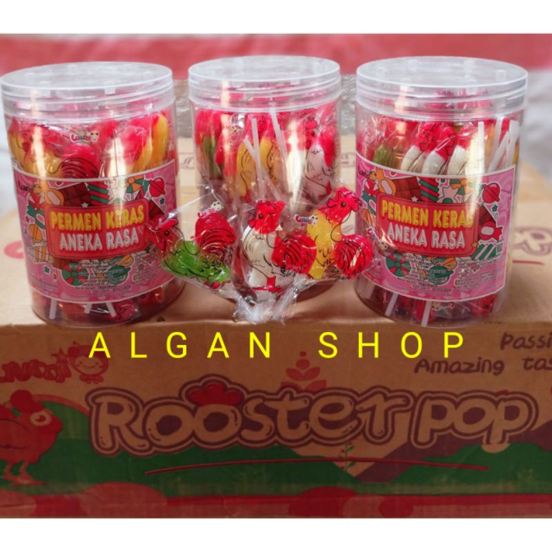 Jual Permen Lollipop Roosterpop 1 Toples 30 Pcs Ayam jago Beruang Panda ...