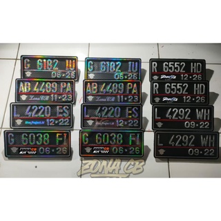 Jual plat custom / plat mika hologram karbon / plat motor modif akrilik ...