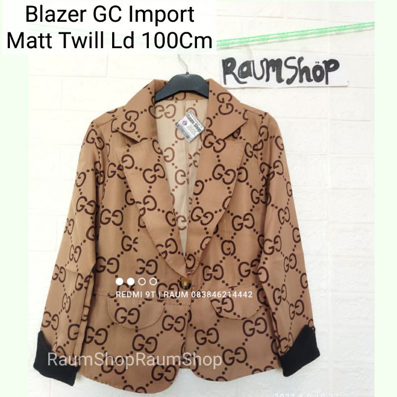 Jual Raum Shop Outer Blazer Wanita GUCC 1 GG GC Import Ld 110Cm Ala EXTU Herlin Kenza Shella ...