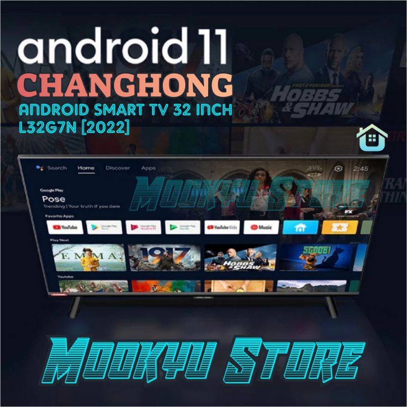 Jual CHIQ CHANGHONG 32 Inch | L32G7P | L32G7N | LED Smart TV Android 11.0 Bezel Less Design ...