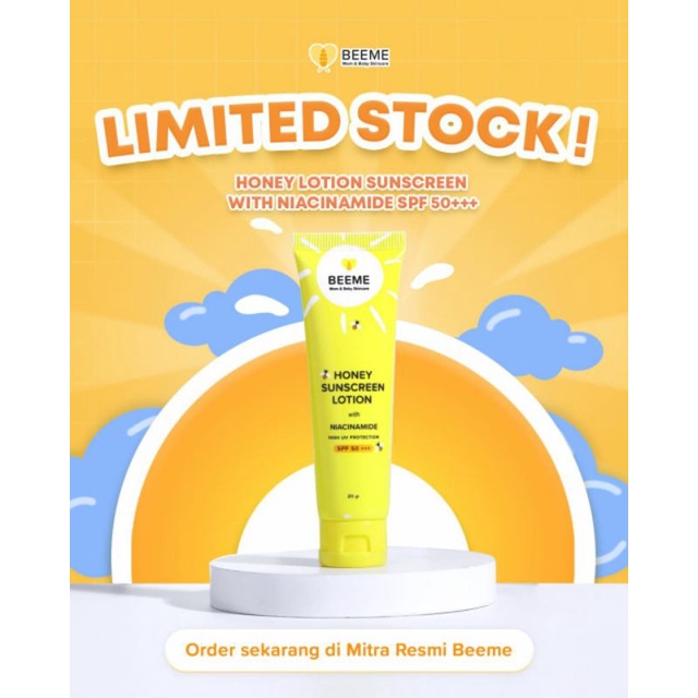 Jual BEEME HONEY SUNSCREEN LOTION WITH NIACINAMIDE SPF 50 +++ | Shopee ...