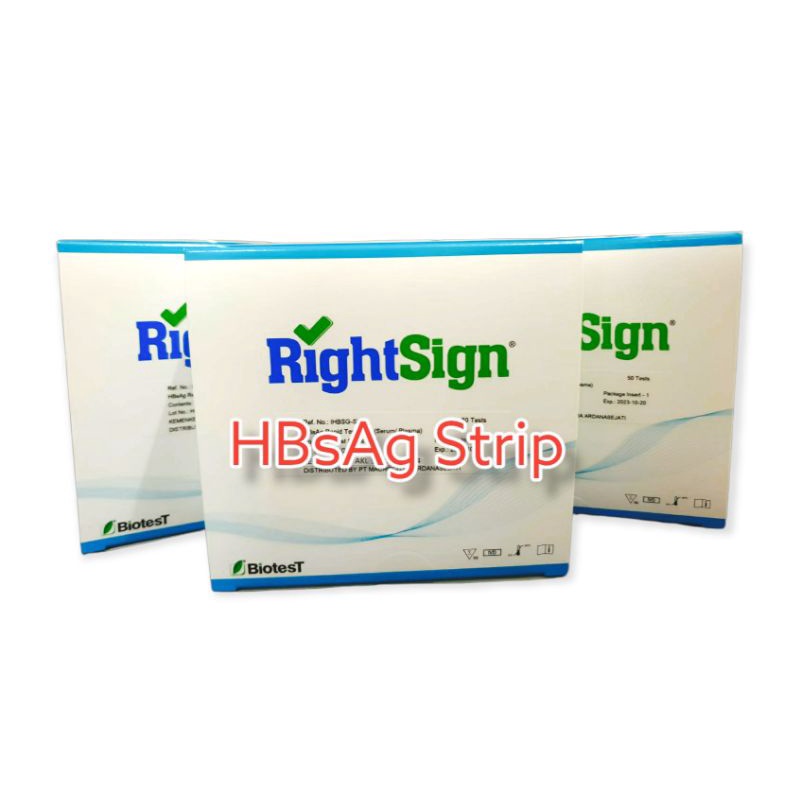 Jual HBsAg Strip RIGHTSIGN (Serum / Plasma ) 50strip | Shopee Indonesia