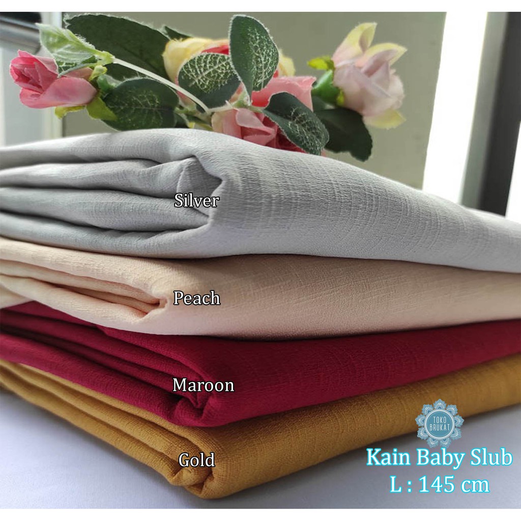 Kain baby slub Per 1 meter | Shopee Indonesia