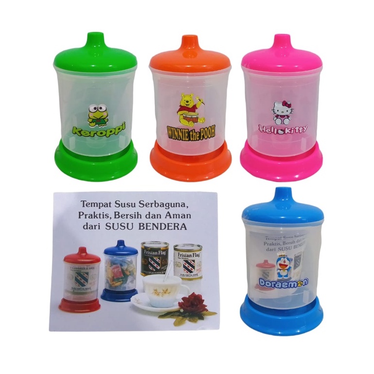 Jual WADAH SUSU KALENG DORAEMON / WADAH SUSU KALENG HELLO KITTY / WADAH ...