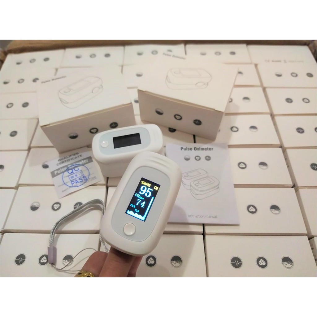 Jual oximeter fingertip alat pengukur kadar oksigen dan detak jantung OX-201 Pulse oxi meter ...