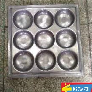 Jual CETAKAN KUE LUMPUR TOKOYAKI / WAJAN CETAK APEM CILOR CIMIN KOTAK 9 ...