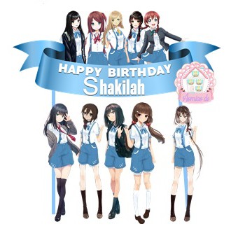 Jual ANIME SCHOOL GIRL CAKE TOPPER | Shopee Indonesia