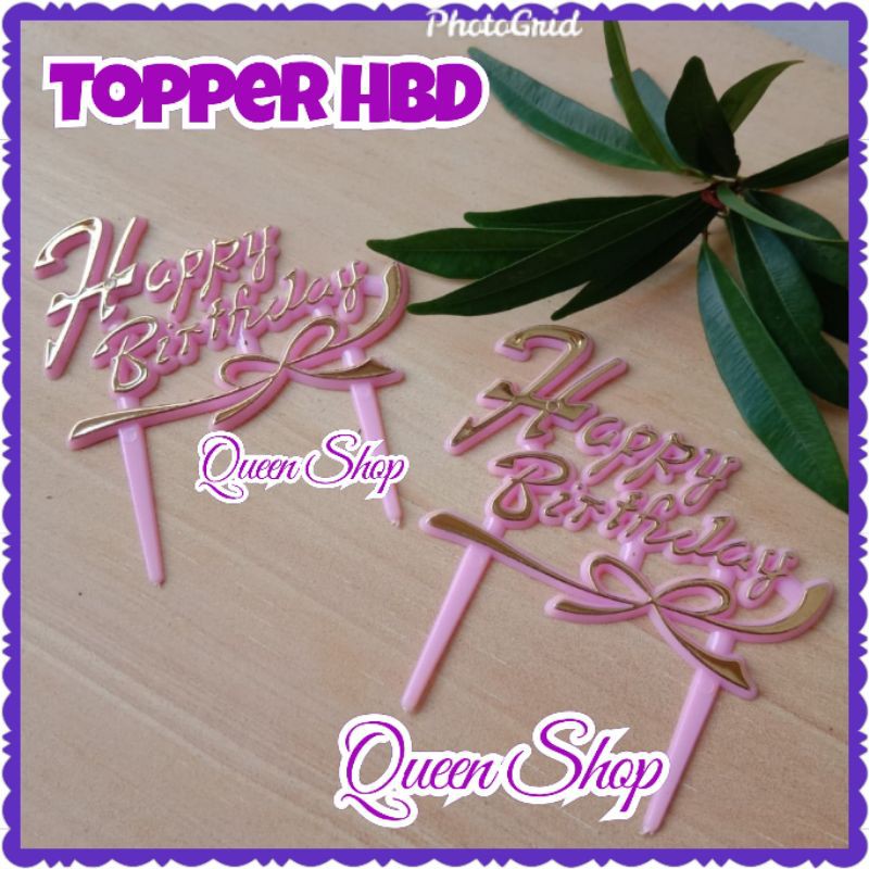 Jual Topper Happy Birthday Pink pita | Shopee Indonesia