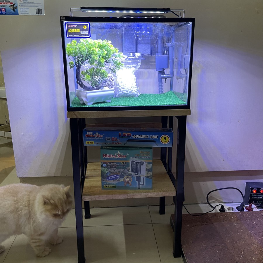 Jual Paket Lengkap Rak Aquarium beserta Aquarium dan Hiasannya | Shopee ...